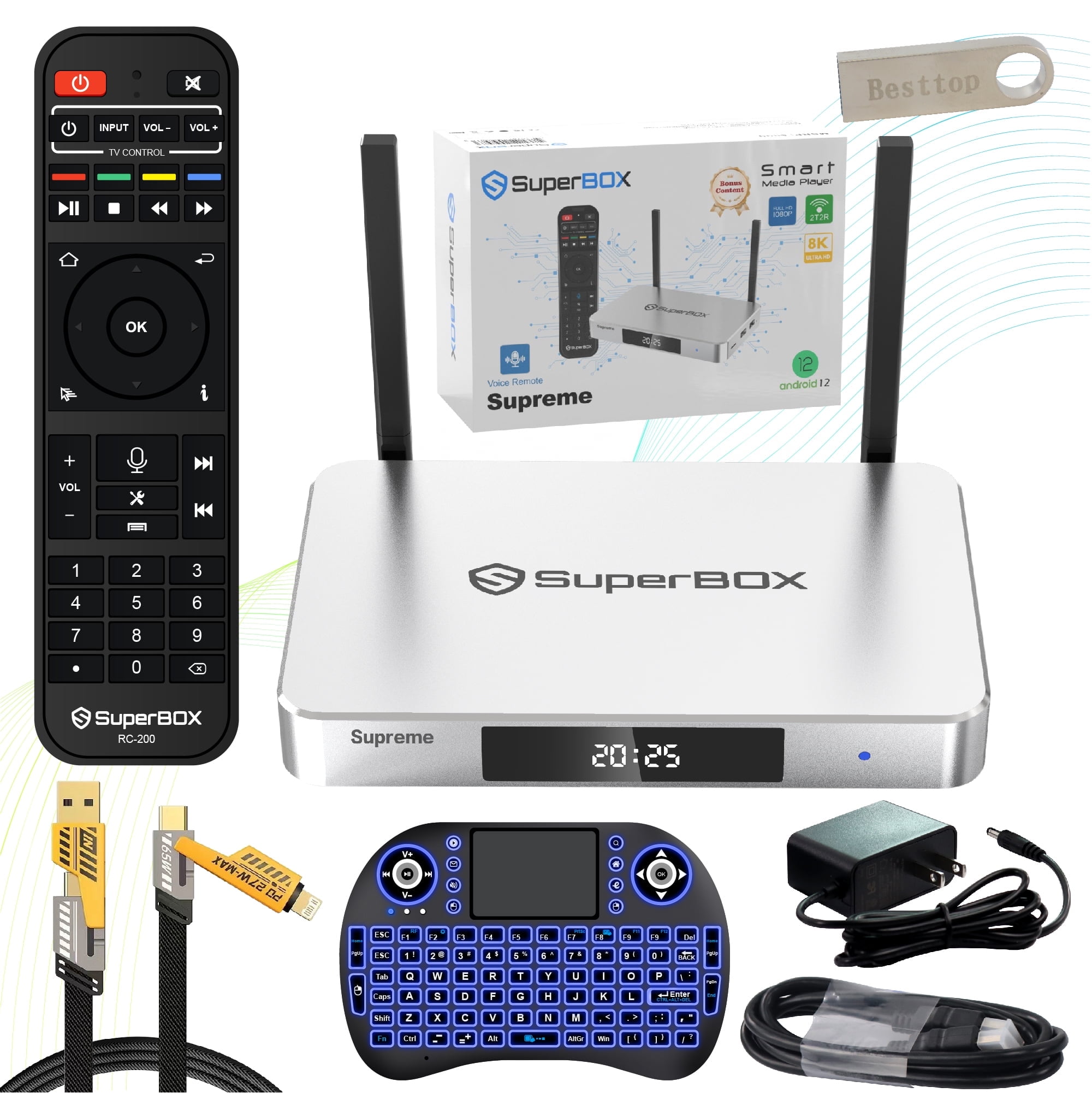 S6 Supreme Superbox for TV 2025 Fully Loaded, 8K Super Box Wireless ...