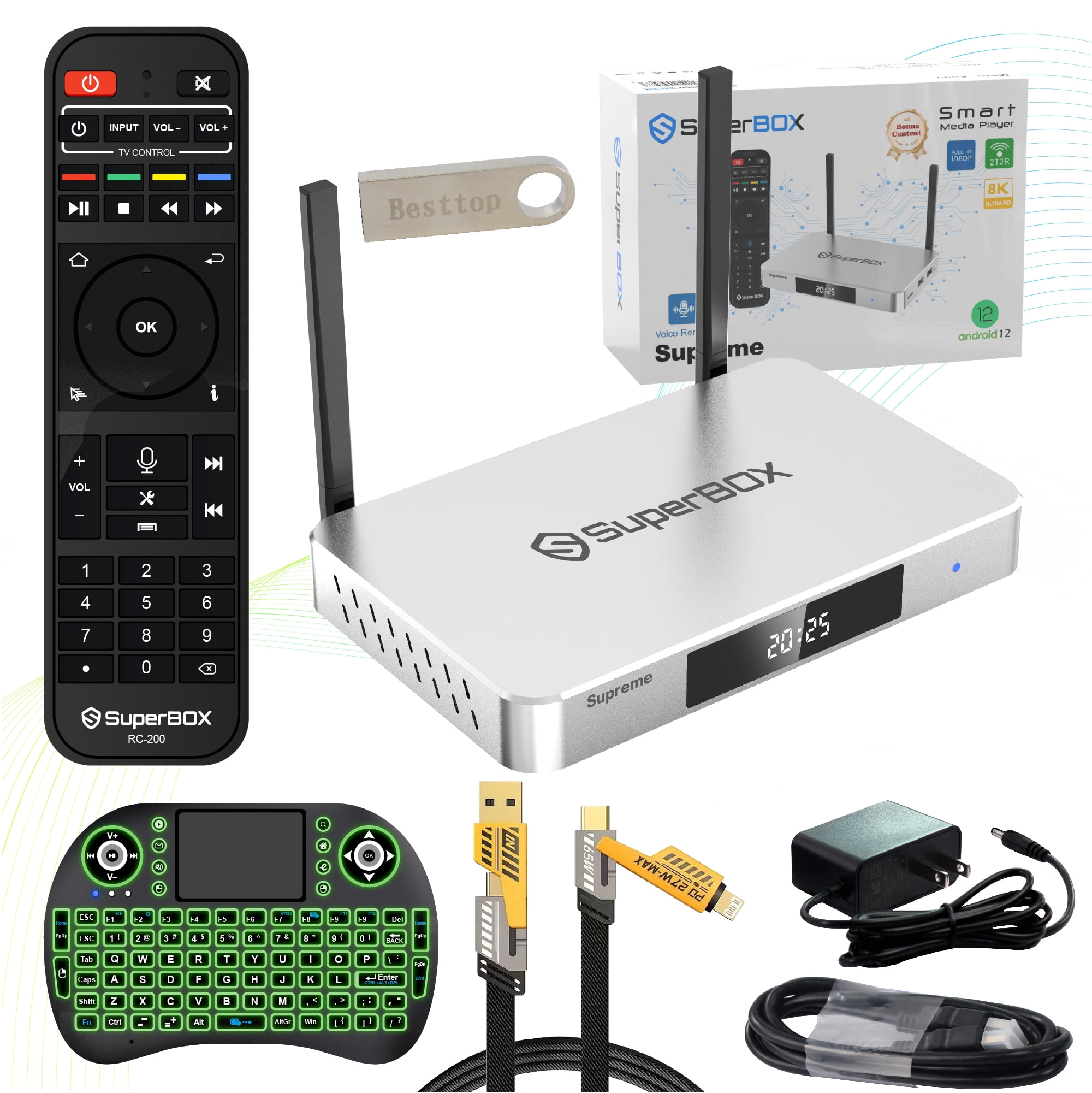 S6 Supreme Superbox for TV 2025 Fully Loaded with Wireless Voice Remote ...