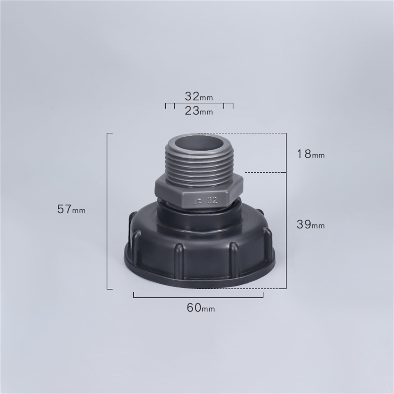 S60*6 Thread to 1/2" 3/4" 1" Male Fine Thread IBC water Tank Connector ...
