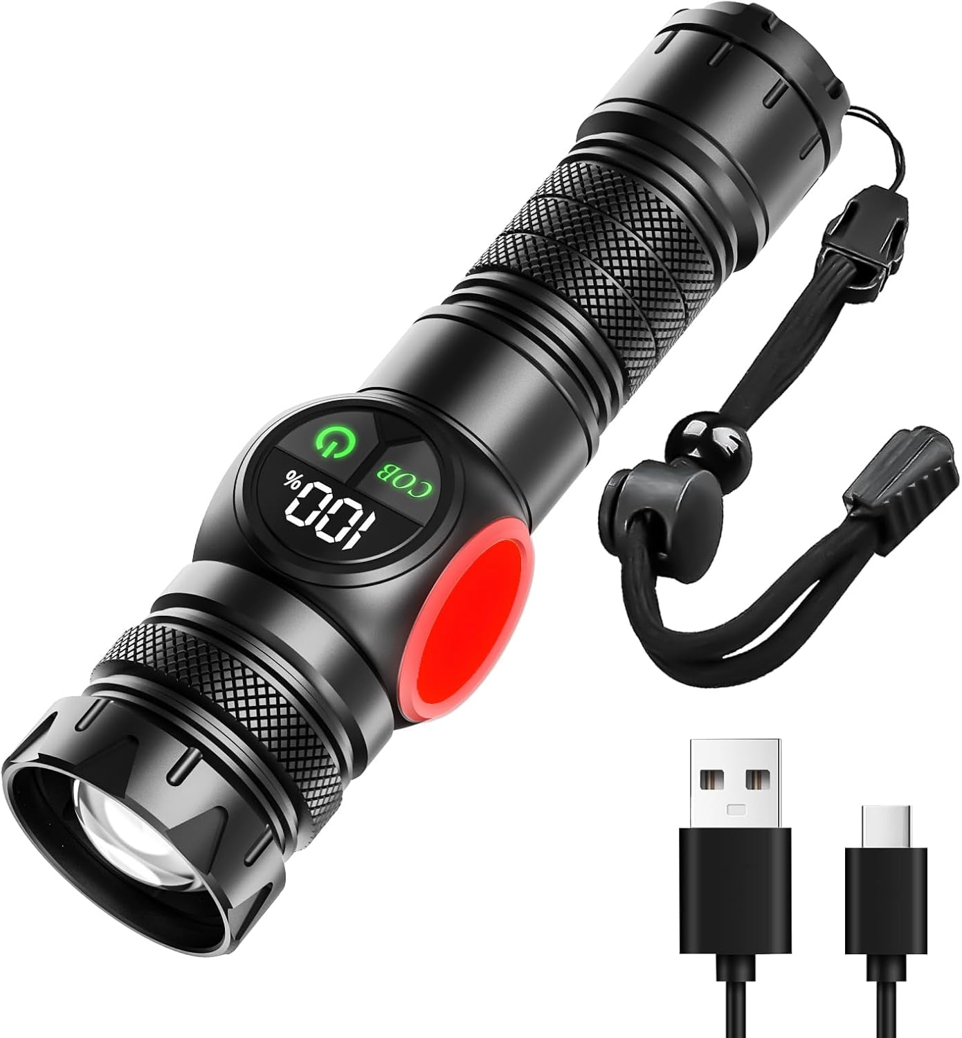 S6000 Pro Rechargeable Flashlight High Lumens, 100% Brighter, Power ...