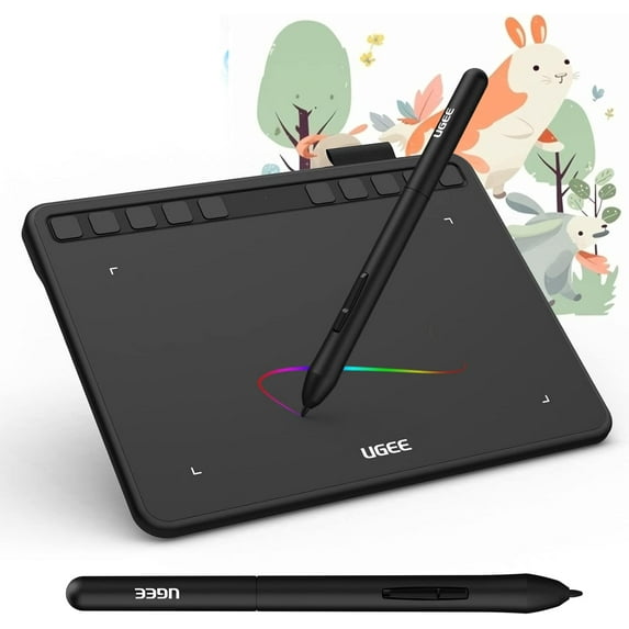 S640 6.5X4 inch Drawing Tablet with 10 Hot Keys Computer Graphic Tablet ...