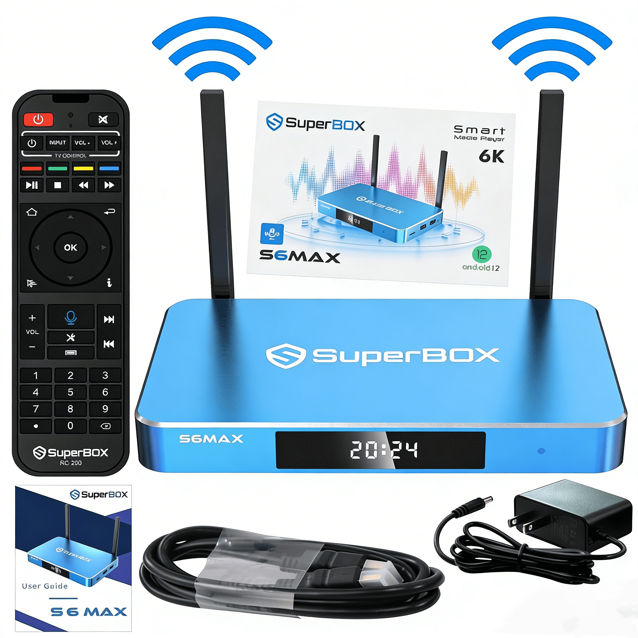 S6MAX Superbox 2025 Fully Loaded Smart TV Box, 4G+64GB Storage, S6 Max ...