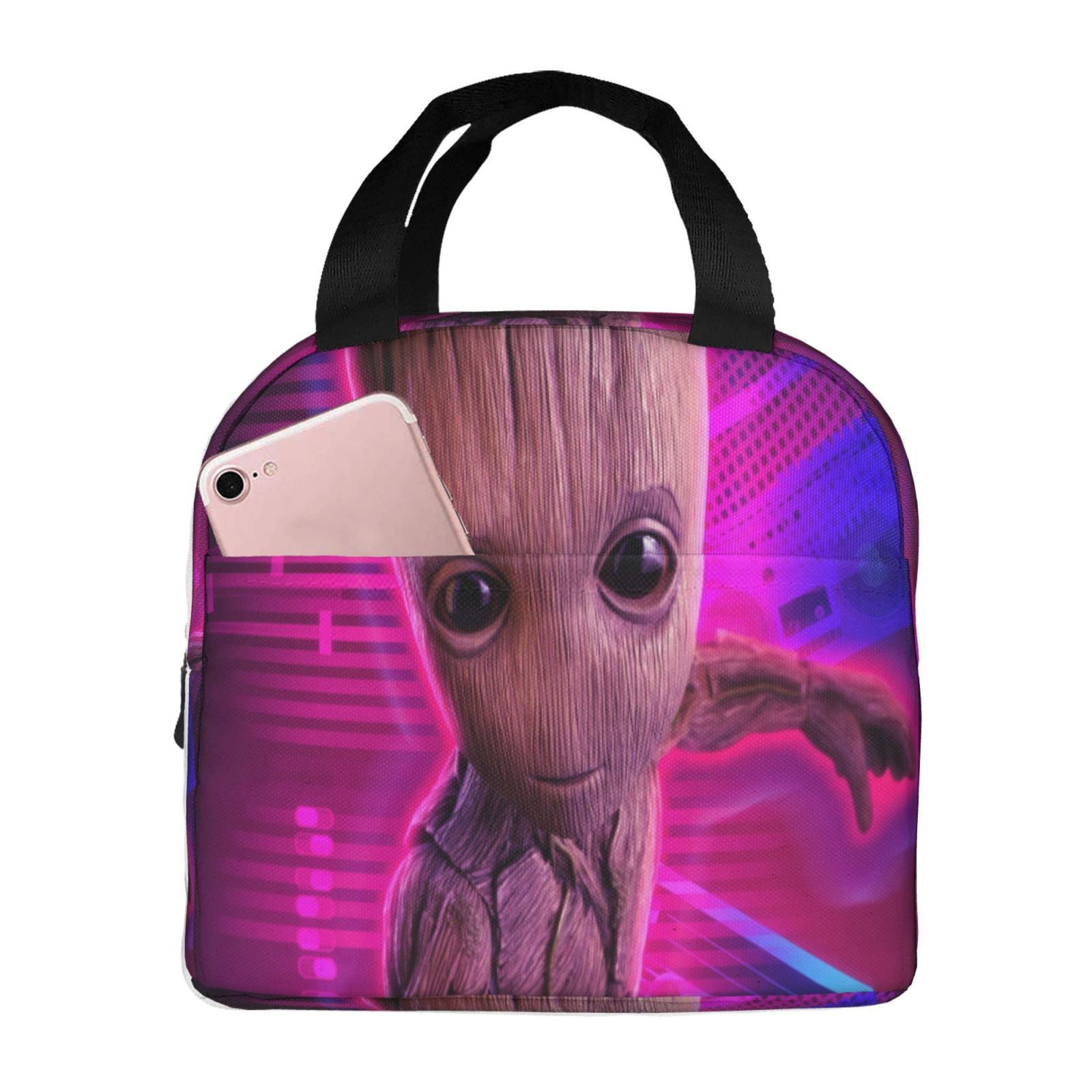 Groot Lunch Bag Cartoon Lunch Box Tote Bag Reusable Insulated Lunch ...