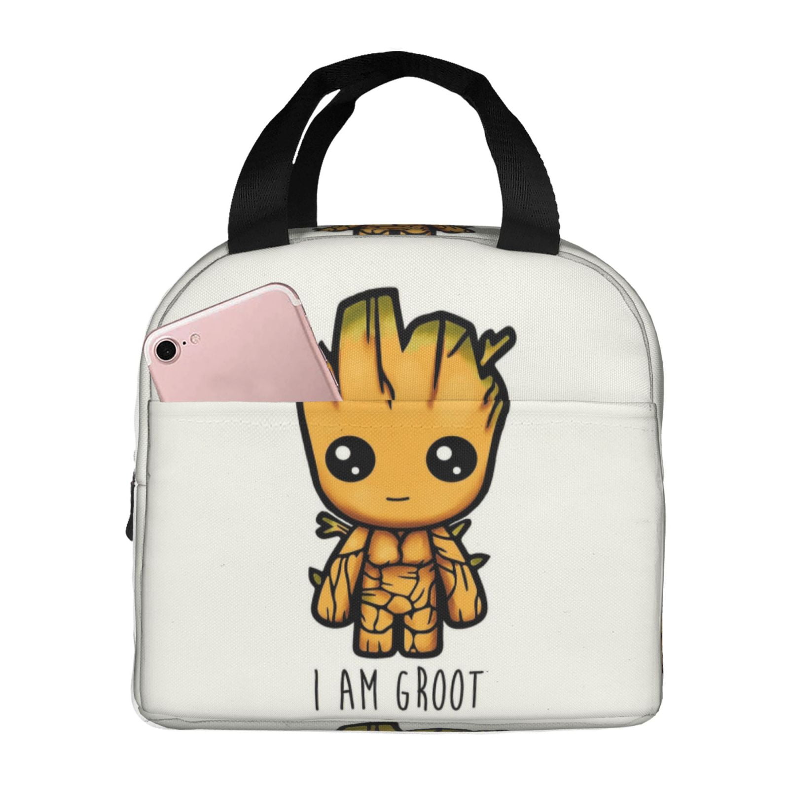 Groot Lunch Bag Cartoon Lunch Box Tote Bag Reusable Insulated Lunch ...
