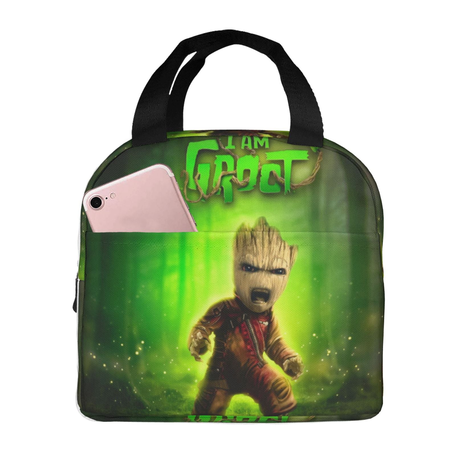 Groot Lunch Bag Cartoon Lunch Box Tote Bag Reusable Insulated Lunch ...