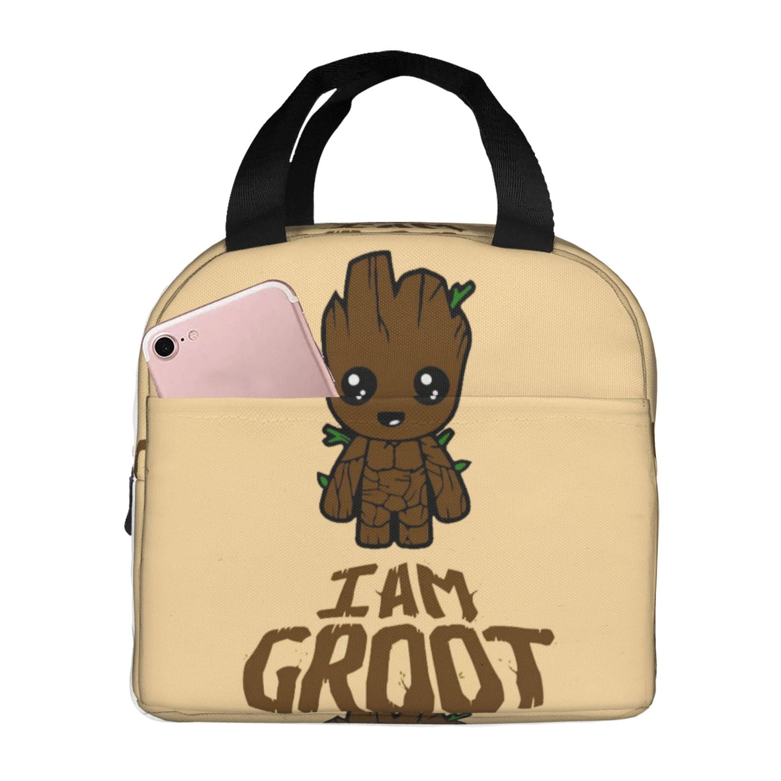 Groot Lunch Bag Cartoon Lunch Box Tote Bag Reusable Insulated Lunch ...