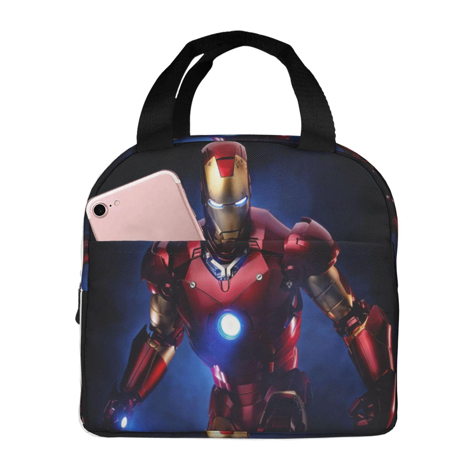 Iron Man Lunch Bag Cartoon Lunch Box Tote Bag Reusable Insulated Lunch ...