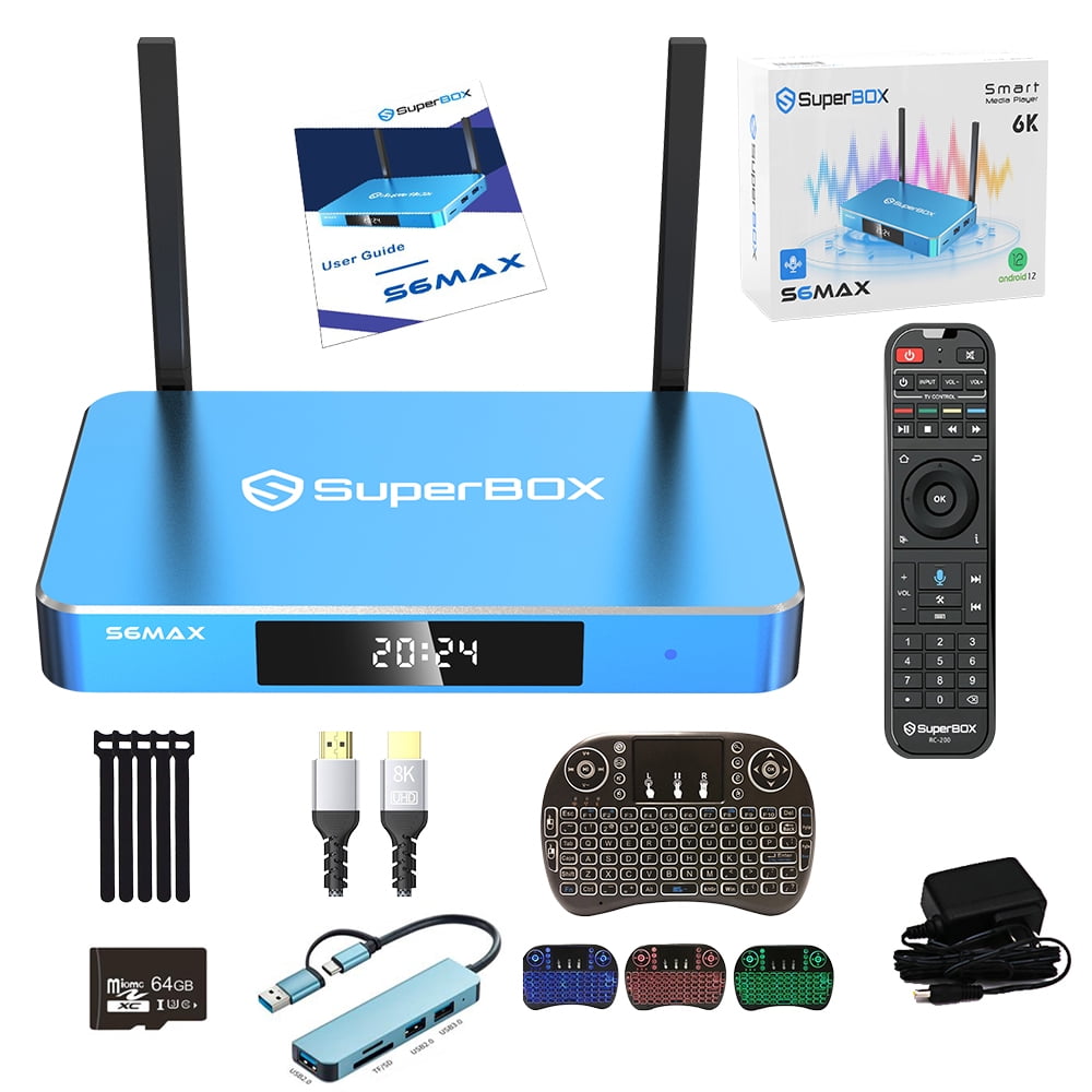 S6max Super Box 2025 Fully Loaded with 4G+64GB Storage - Walmart.com