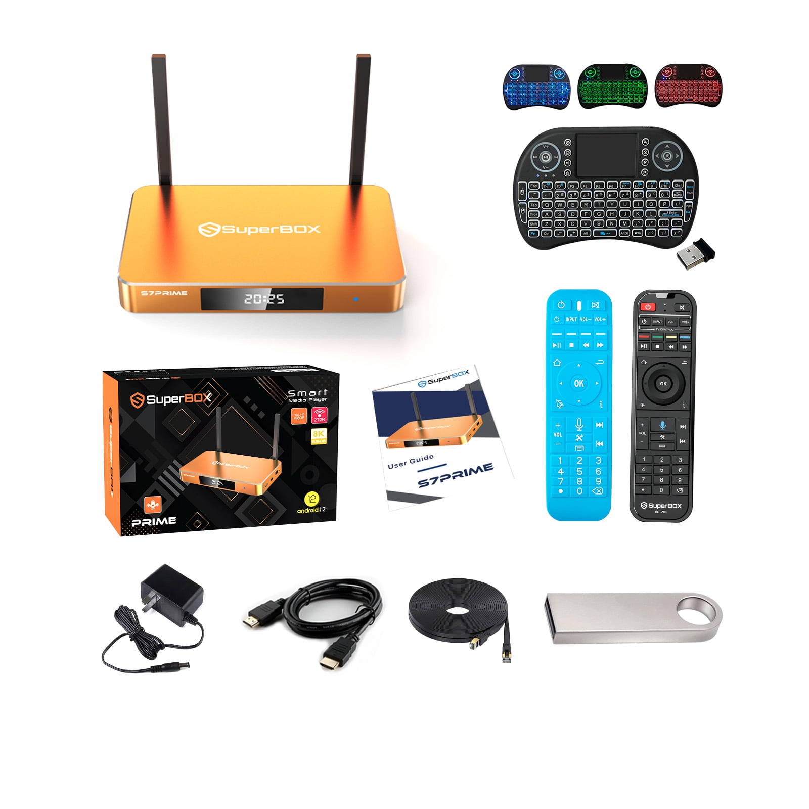 S7 Prime Superbox Full Load Smart Android TV Box with Accessories 2026 ...