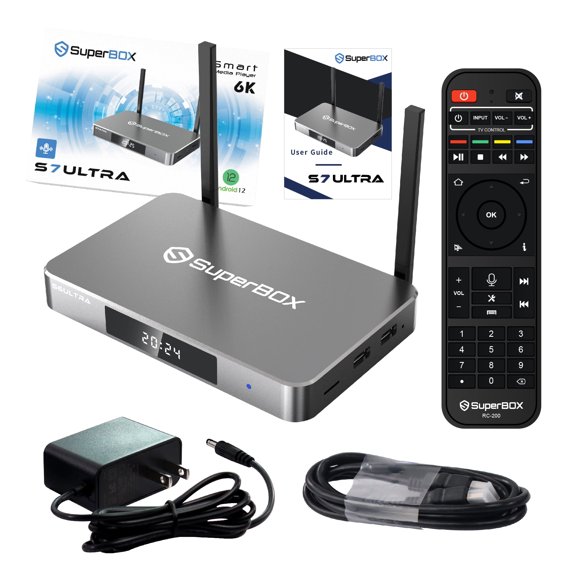 S7 Ultra Superbox for TV 2025 Fully Loaded with Wireless Voice Remote ...
