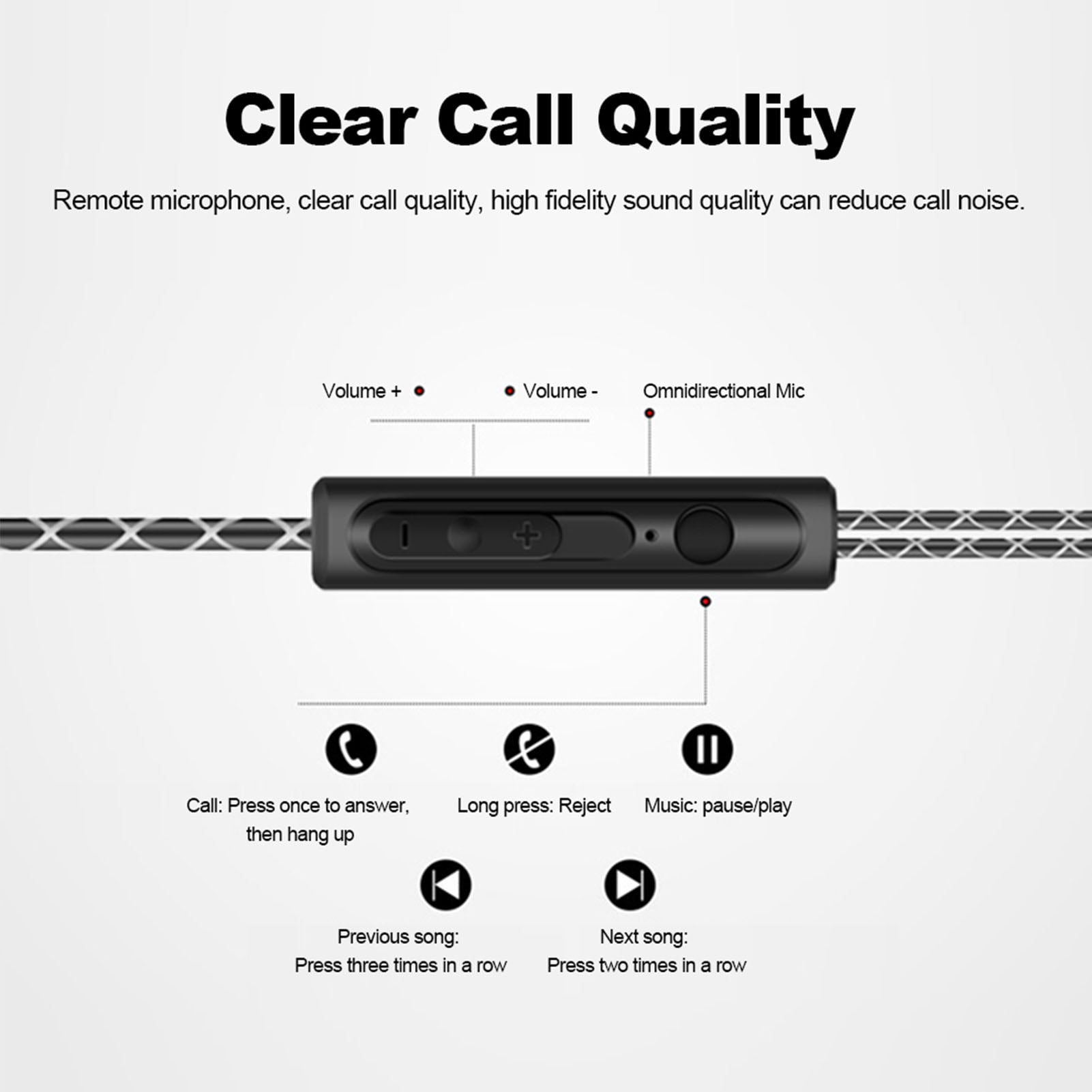 S760 Wired In-ear Waterproof Earphones Ear Hook Earbuds Stereo Super ...