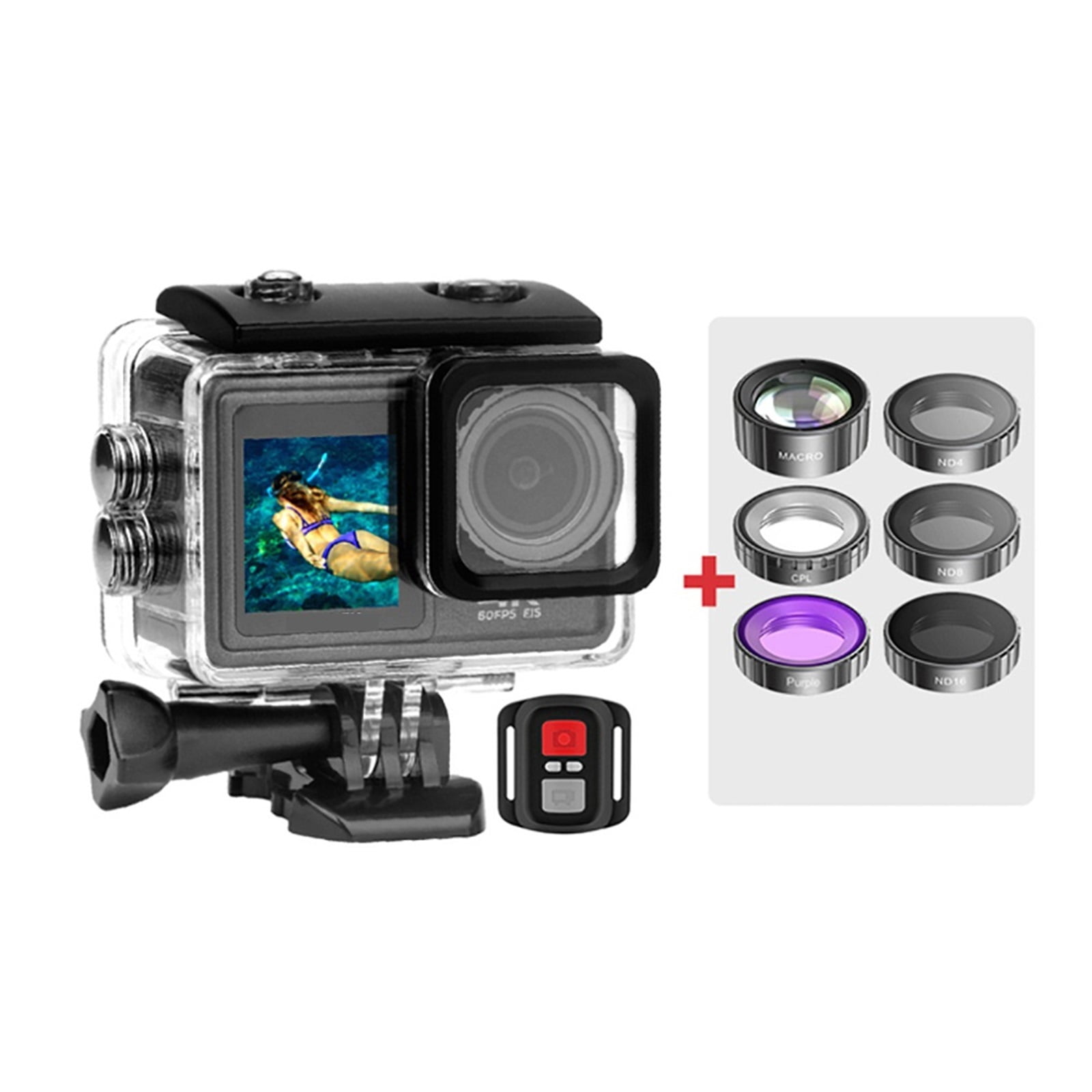 S81ER Action Camera 4K 60FPS EIS Video With Optional Filter Lens 24MP ...