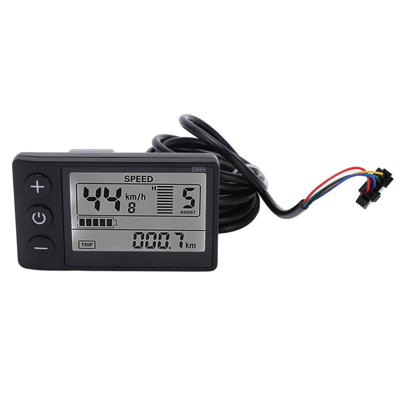 S866 Electric Bike Display LCD Meter 24V 36V 48V Electric Scooter ...