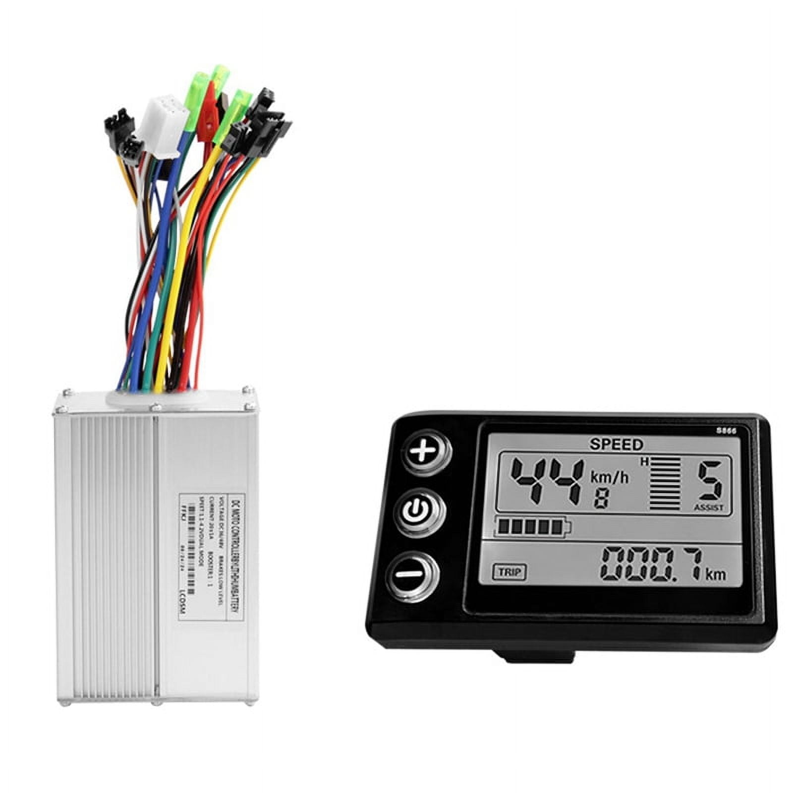 S866 Electric Bike LCD Display Dashboard SM5PIN+20A 36V/48V Sine Wave ...