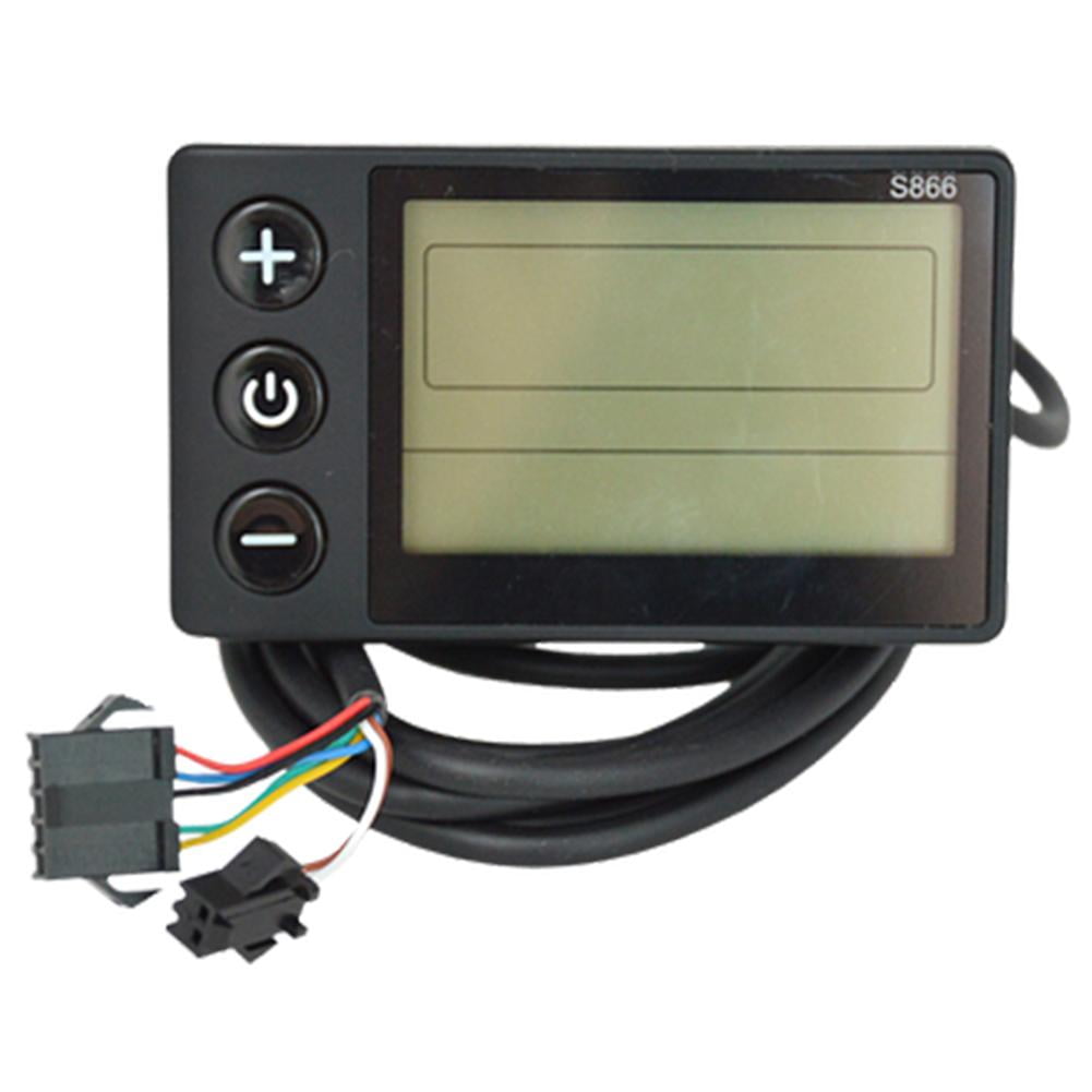 S866 LCD Display Meter Control Panel 24V 36V 48V For Electric Bike Accessory P1V2 - Walmart.com