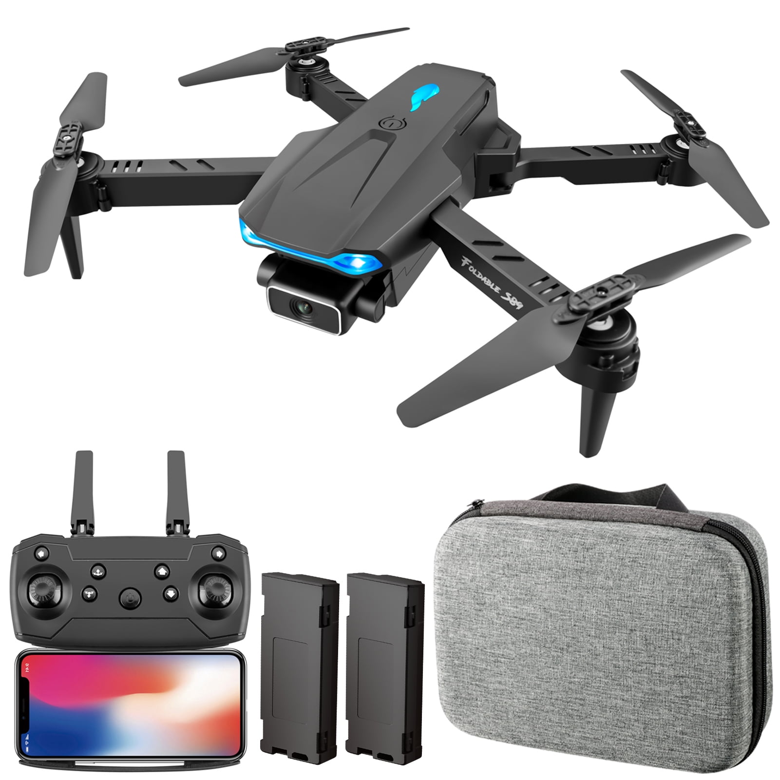 S89 RC Drone with Camera 4K Wifi FPV Drone Mini Folding Quadcopter Toy ...
