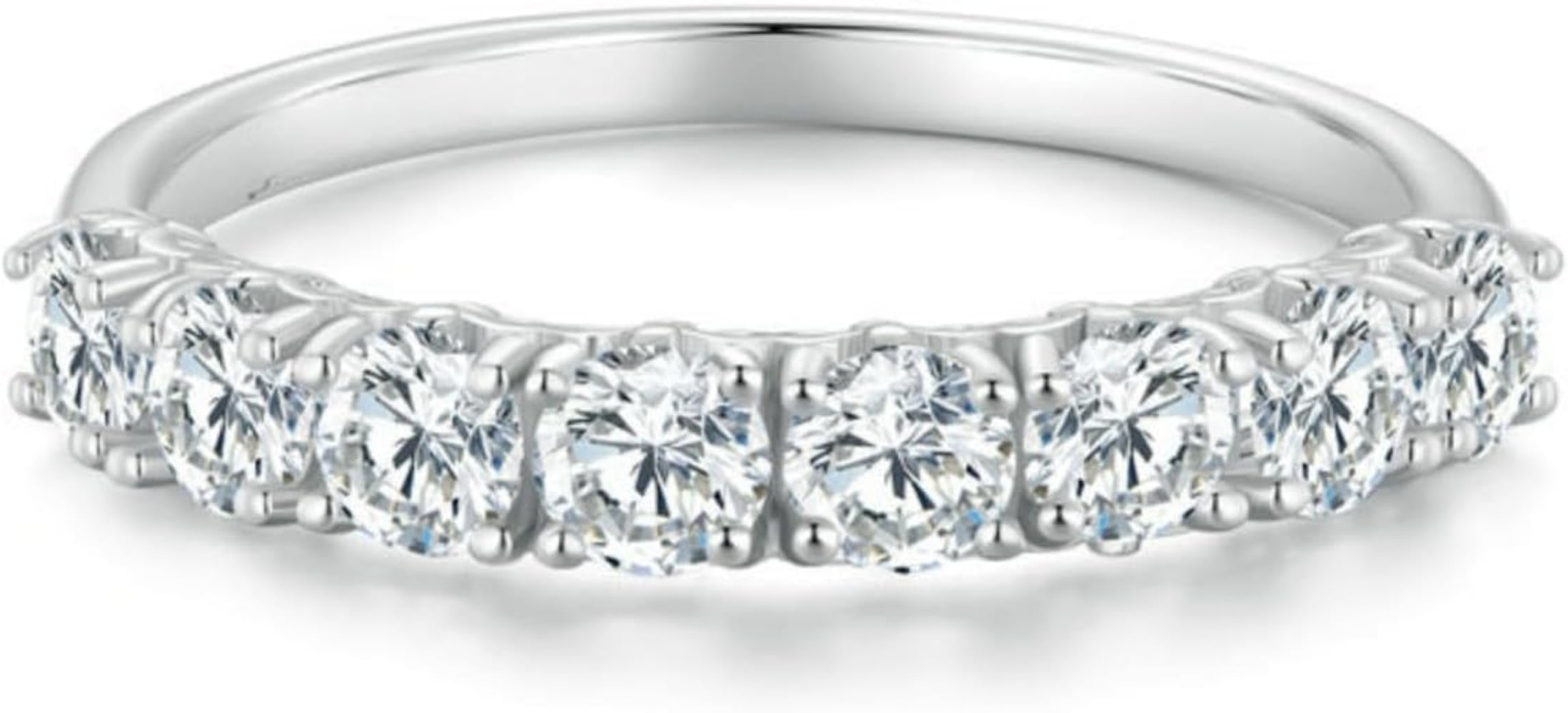 S925 Sterling Silver, 0.8 ct.t.w Diamond Promise Ring,Rount Cut VVS1 D-Color Engagement Rings ...