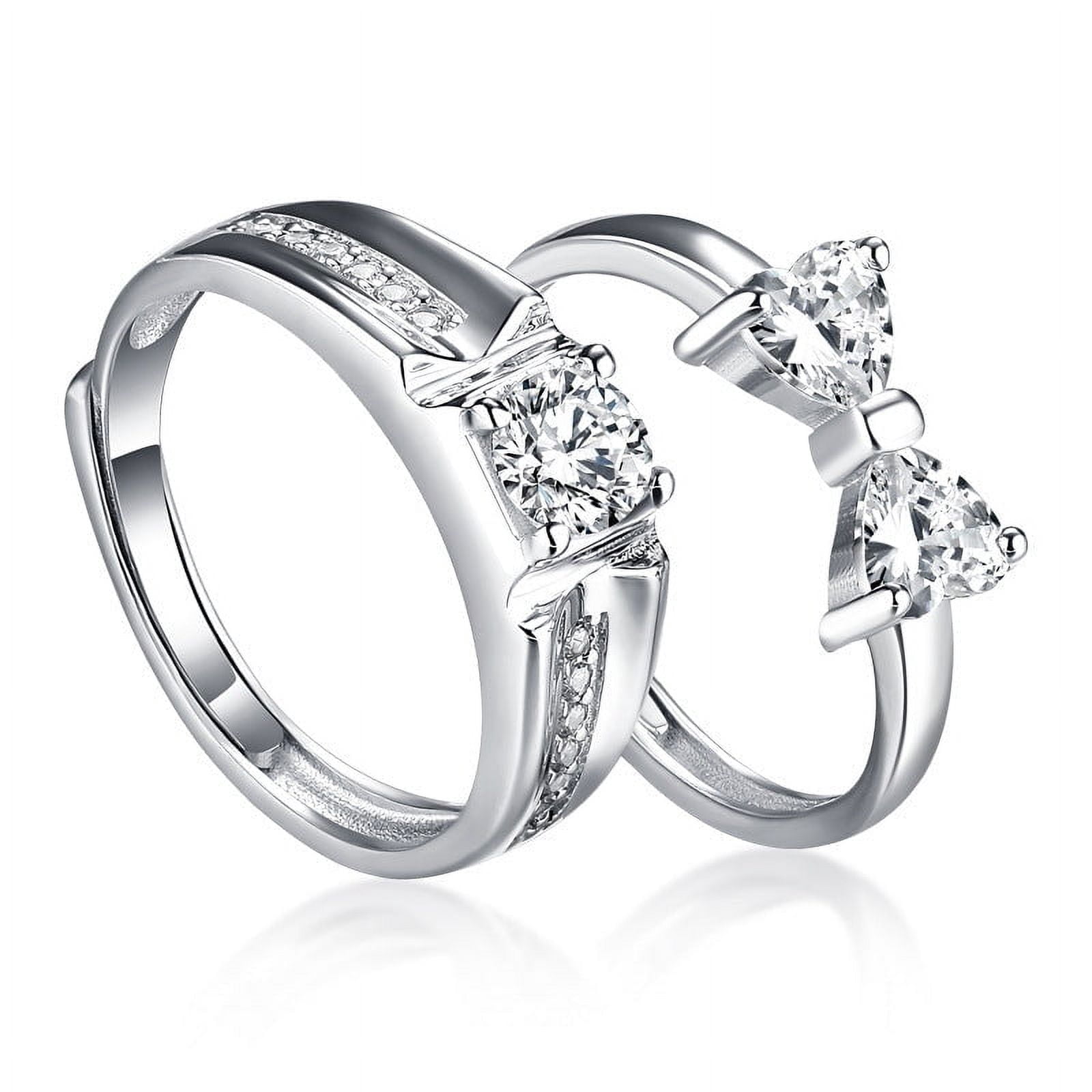 S925 Sterling Silver Couple Rings: Simple, Elegant Design for ...