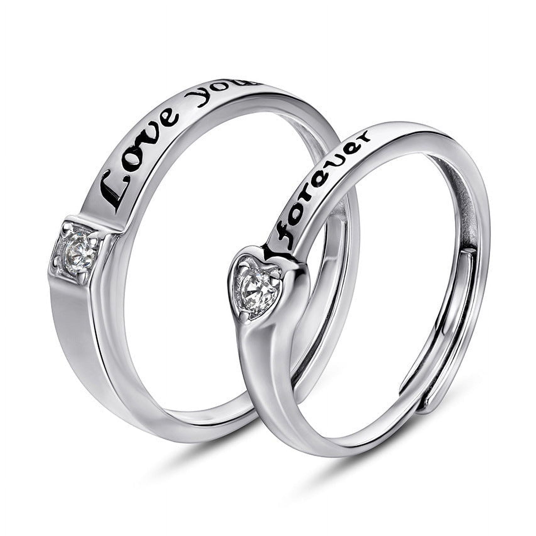 S925 Sterling Silver Couple Rings: Simple, Elegant Design for ...