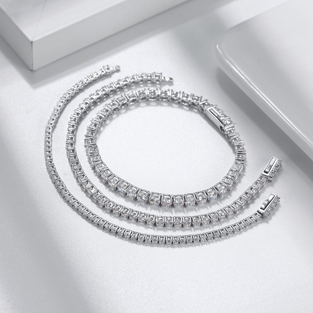 S925 Sterling Silver Hair Nursing 40mm Tennis Bracelet - Walmart.com