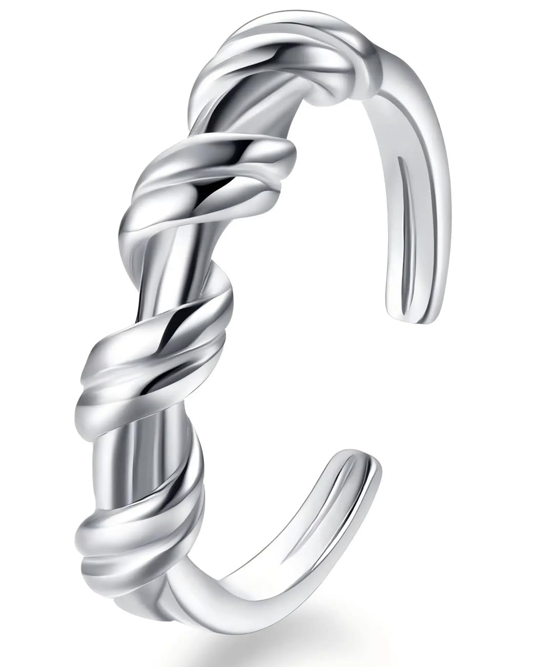 S925 Sterling Silver Vintage Ring for Men, Adjustable Size Open Hug ...