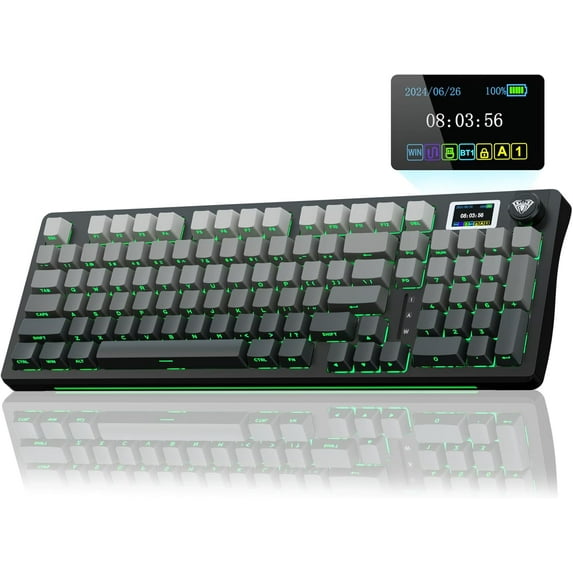 S98 Mechanical Keyboard with Screen & Knob,2.4GHz/-C/BT5.0 Hot ...