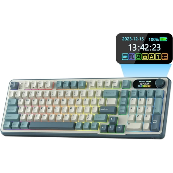 S98 Mechanical Keyboard w/ Display & Knob, Mount 96% Mechanical ...