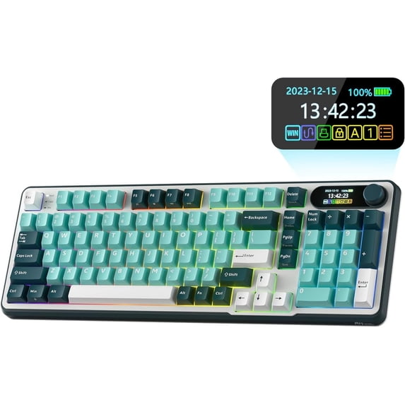 S98 Mechanical Keyboard w/ Display & Knob, Mount 96% Mechanical ...