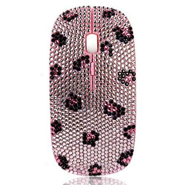 SA@ Bling Wireless Mouse, Pink Rhinestone Wireless Mouse Sparkly ...