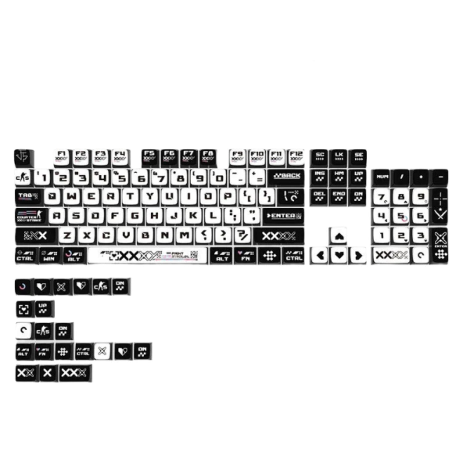 SA Height Pudding Keycap Set 125 Keys, Floral Print Collection PBT 5 ...