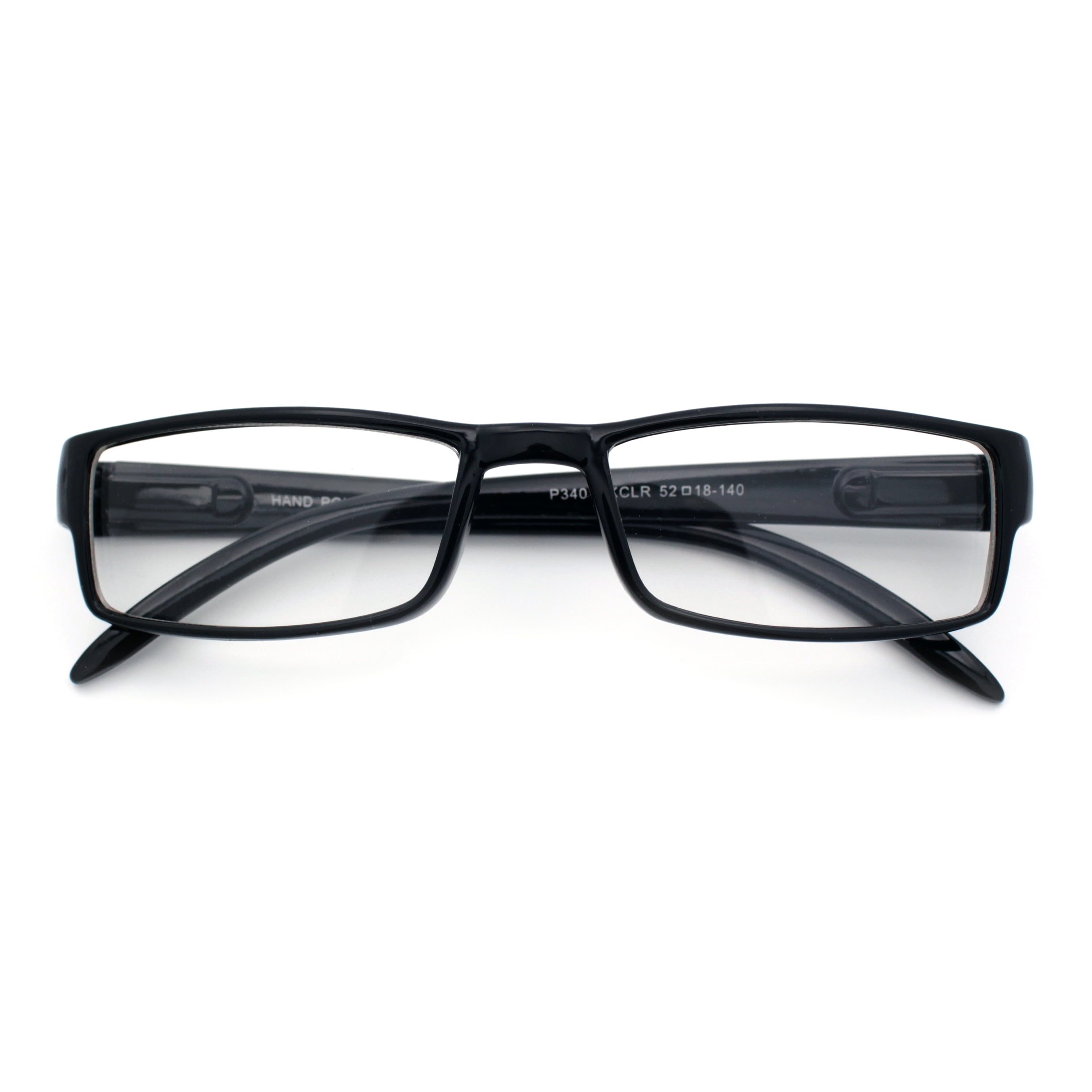 SA106 Black Narrow Rectangular Spring Hinge Plastic Clear Lens Eye ...