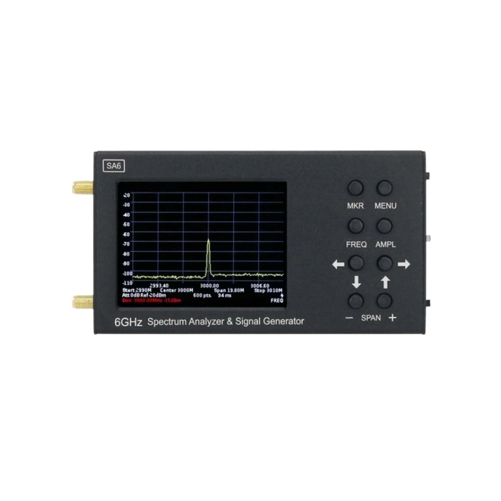 SA6 6GHz Handheld Spectrum Analyzer 3.2Inch Touch Screen Portable 35 ...