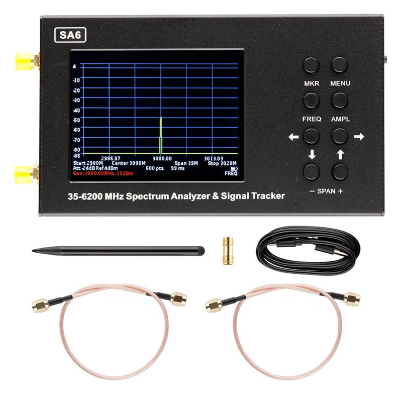 SA6 6GHz Spectrum Analyzer Portable 35-6200MHz Wireless Signal Generator Wi-Fi 2G 3G 4G LTE CDMA ...