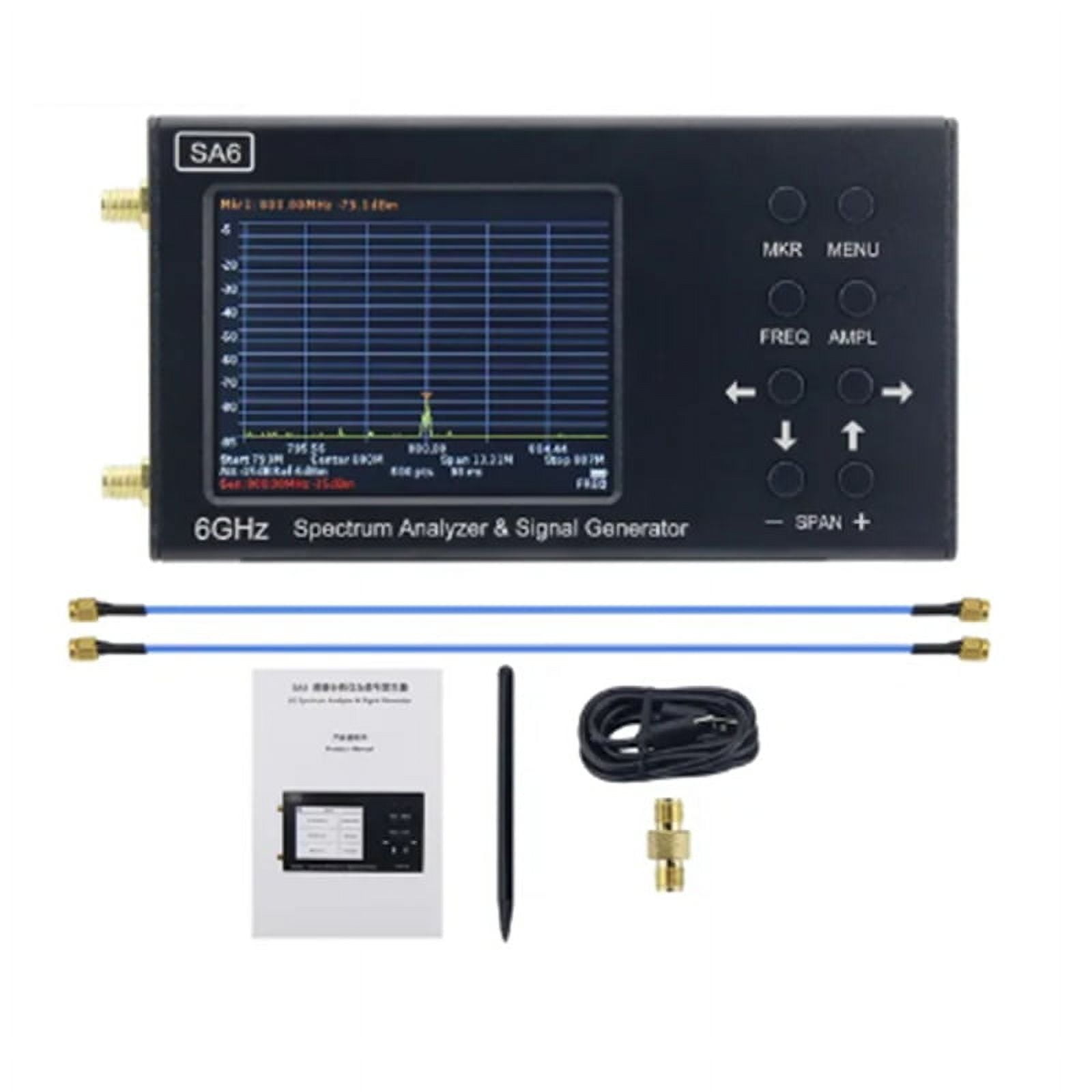 SA6-V2 35-6200MHz Spectrum Analyzer and Signal Generator Designed with 3.2-Inch Colour Screen ...