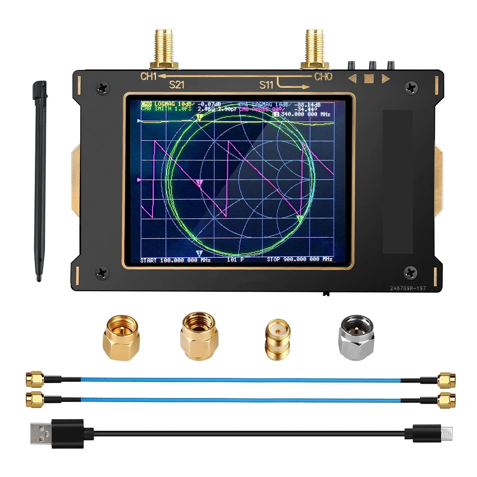 Vector Network Analyzer 10KHz~3GHz HF VHF UHF Antenna Analyzer 3.2 ...
