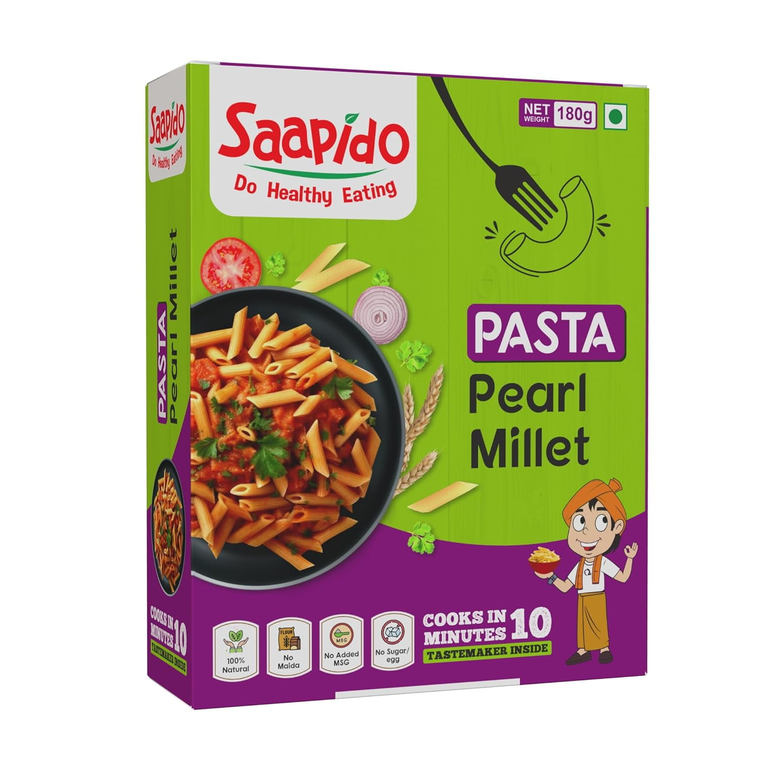 SAAPIDO Pearl Millet Pasta| Best Choice for Instant Breakfast & Dinner | No Maida | No MSG ...