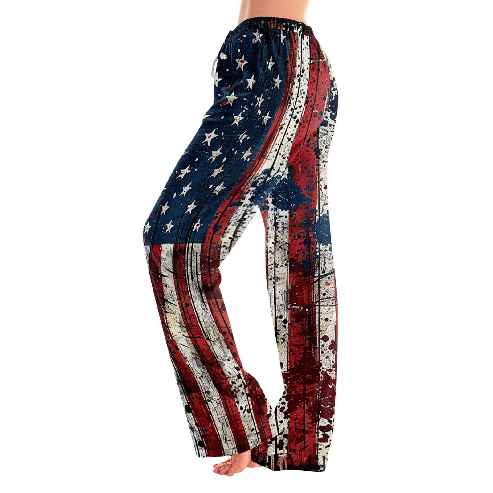 SAATLERI 4th of July American Flag Pajama Pants Women Red White and ...