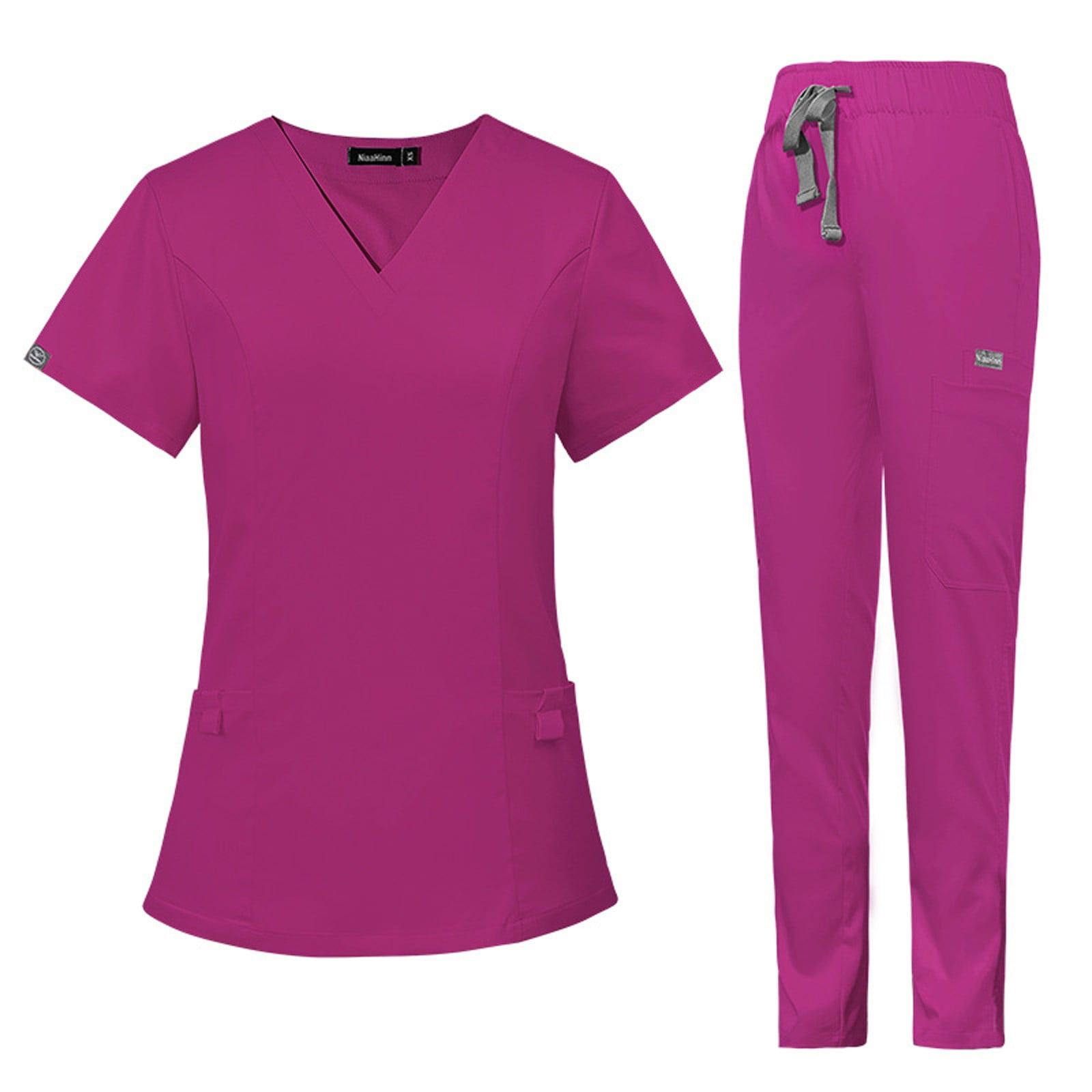 SAATLERI Medical Scrubs for Women Set Breathable Nursing Uniforms ...