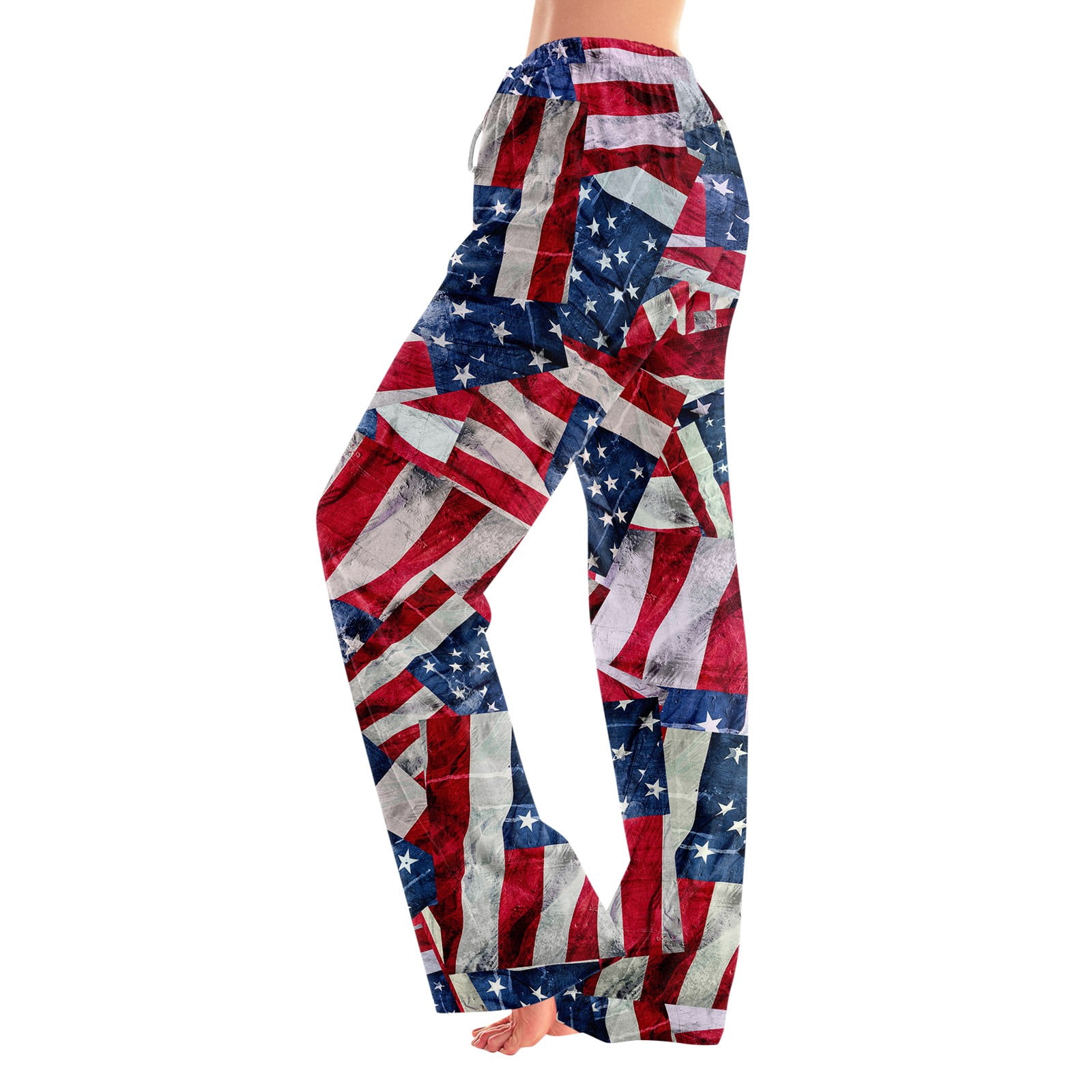 SAATLERI Patriotic Womens Pajama Pants American Flag American Flag ...