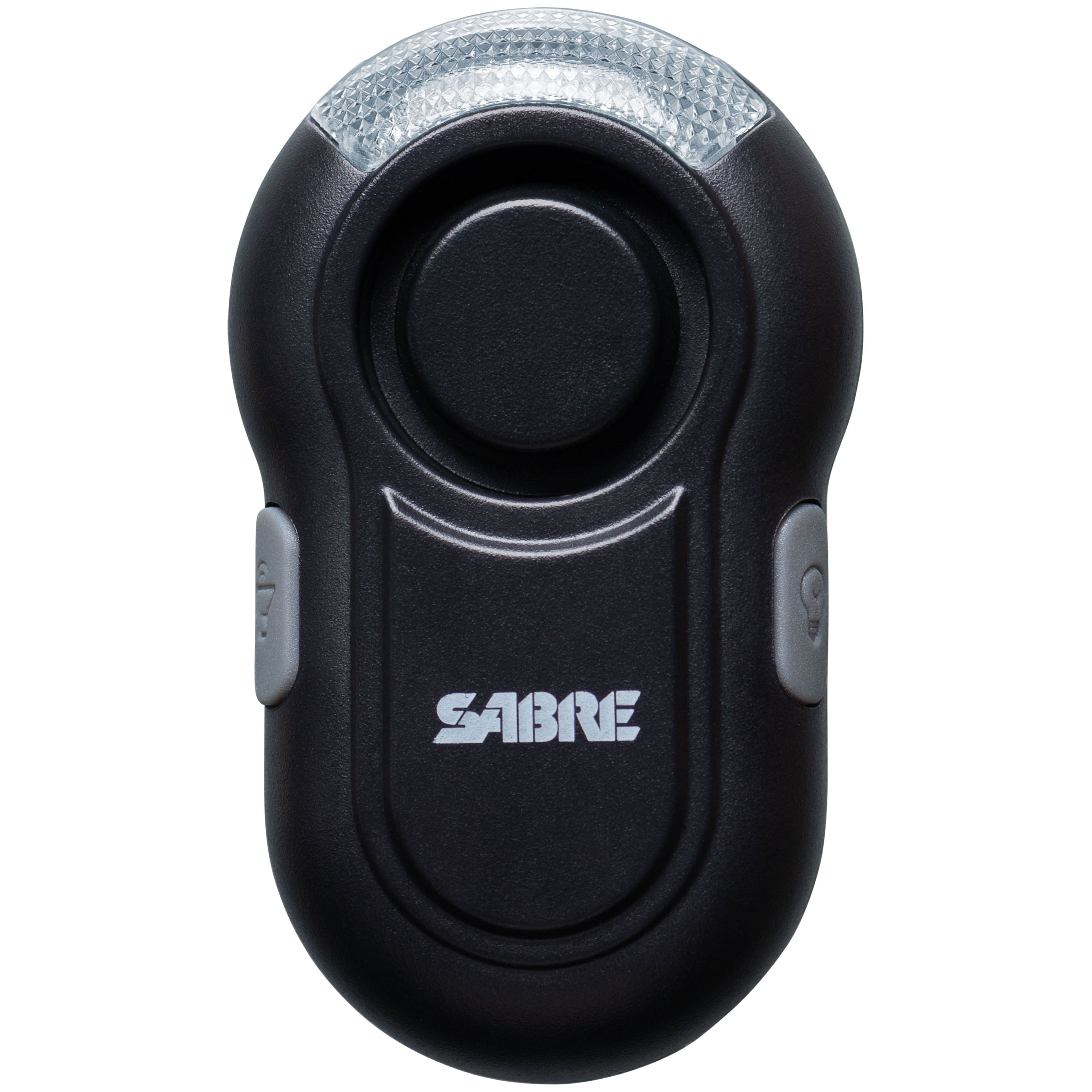 SABRE 2-in-1 Clip-on Personal Alarm with LED Light, Black, Solid Print ...