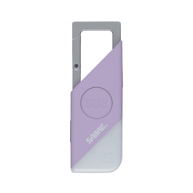 SABRE 2-in-1 Personal Alarm with LED Light and SOS Button, Lavender, PA ...
