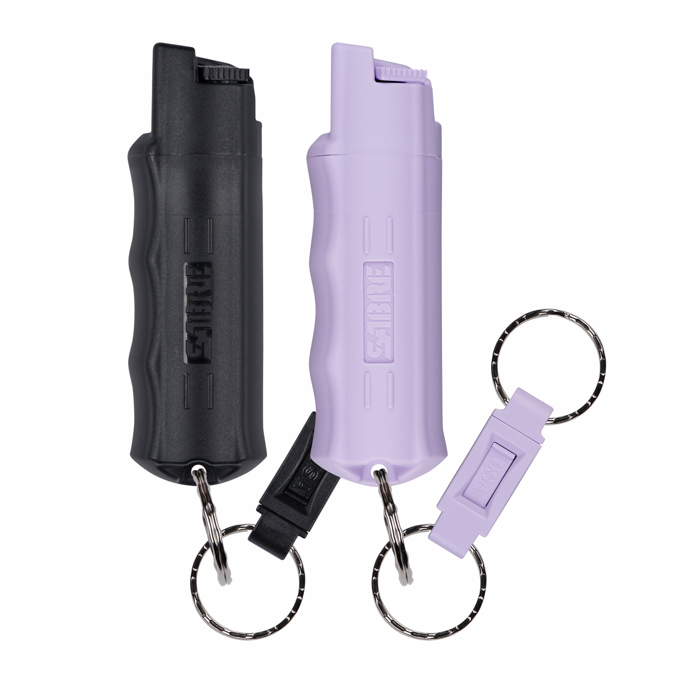 SABRE Pepper Spray Keychain with Quick Release, 2-pack, Black ...