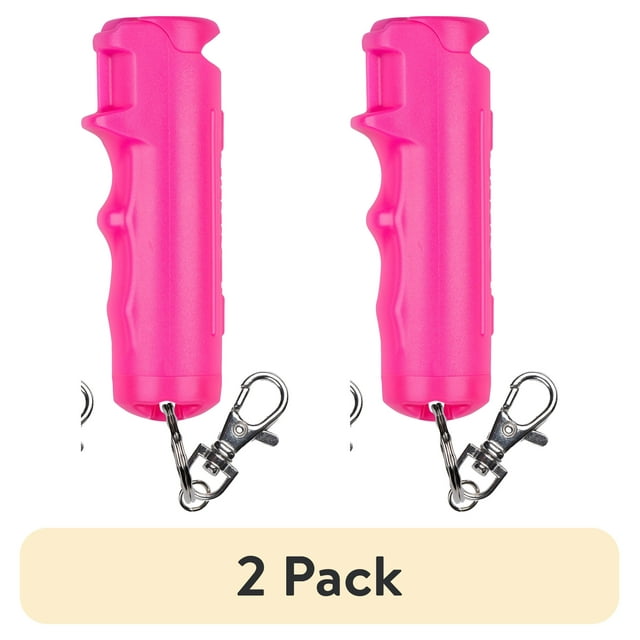(2 pack) SABRE Pepper Spray with Finger Grip and Key Ring, Black and ...