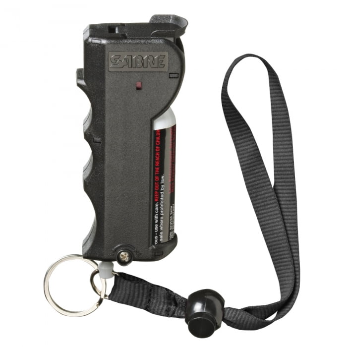 SABRE Red Pepper Spray, Police Strength, with Stop Strap, Black Case ...