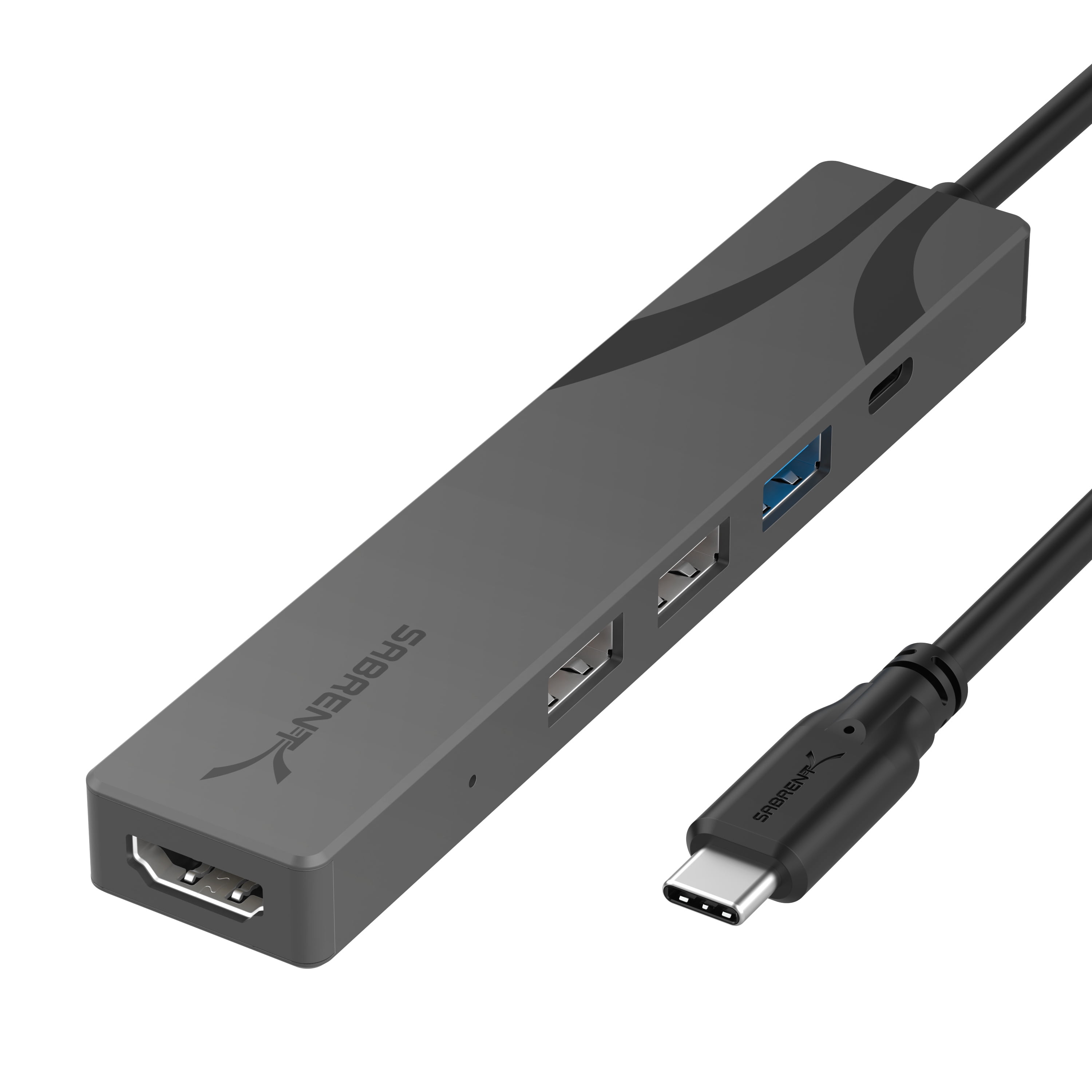 SABRENT Multi-Port USB-C Hub with Power Delivery and HDMI Out, 3 USB A ...