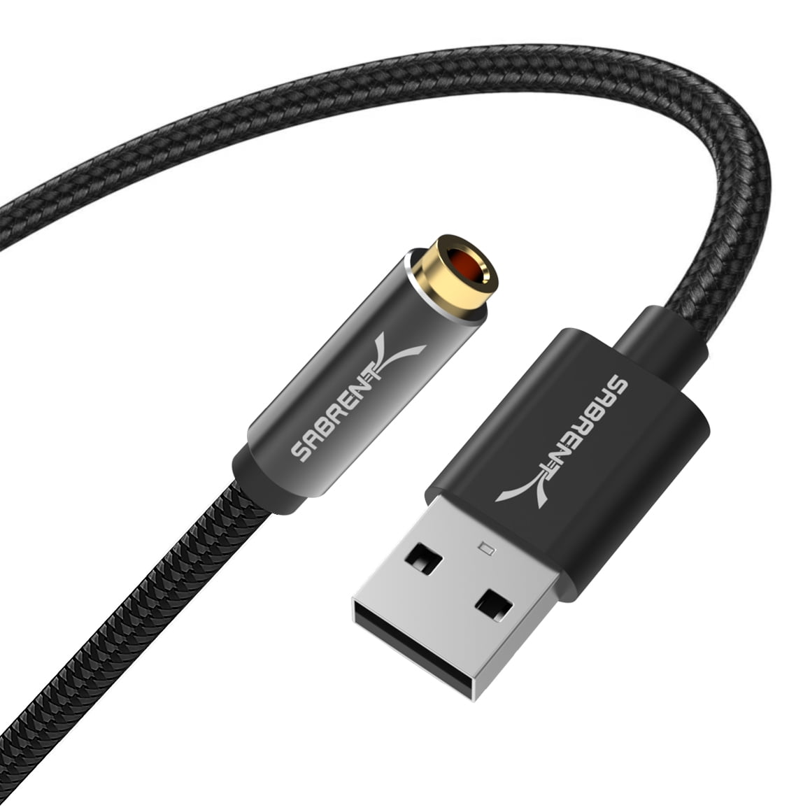 SABRENT USB Type-A to 3.5mm Dual Function Audio Jack Active Adapter 20 ...