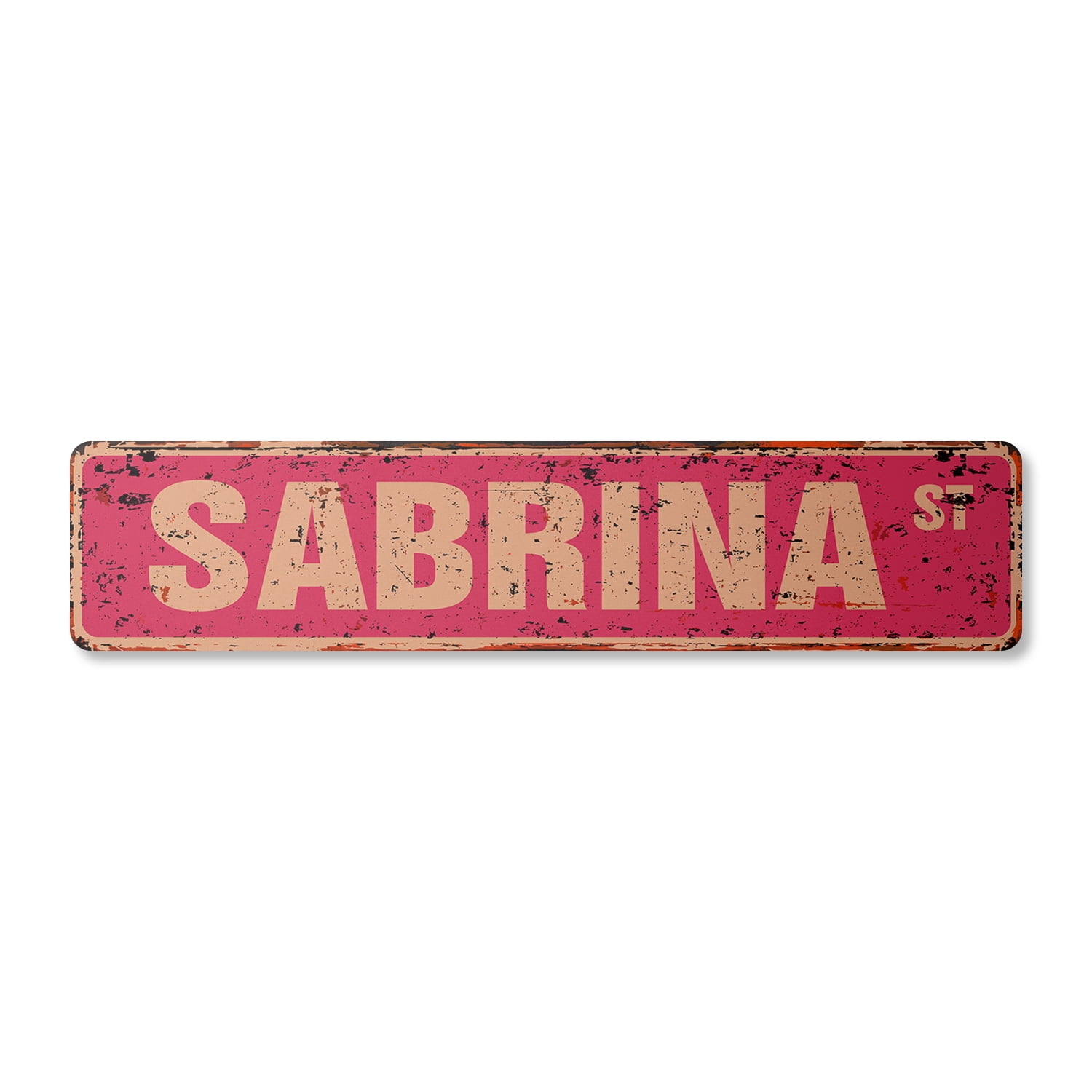 SABRINA Vintage Plastic Street Sign Childrens Name Room Sign | Indoor ...