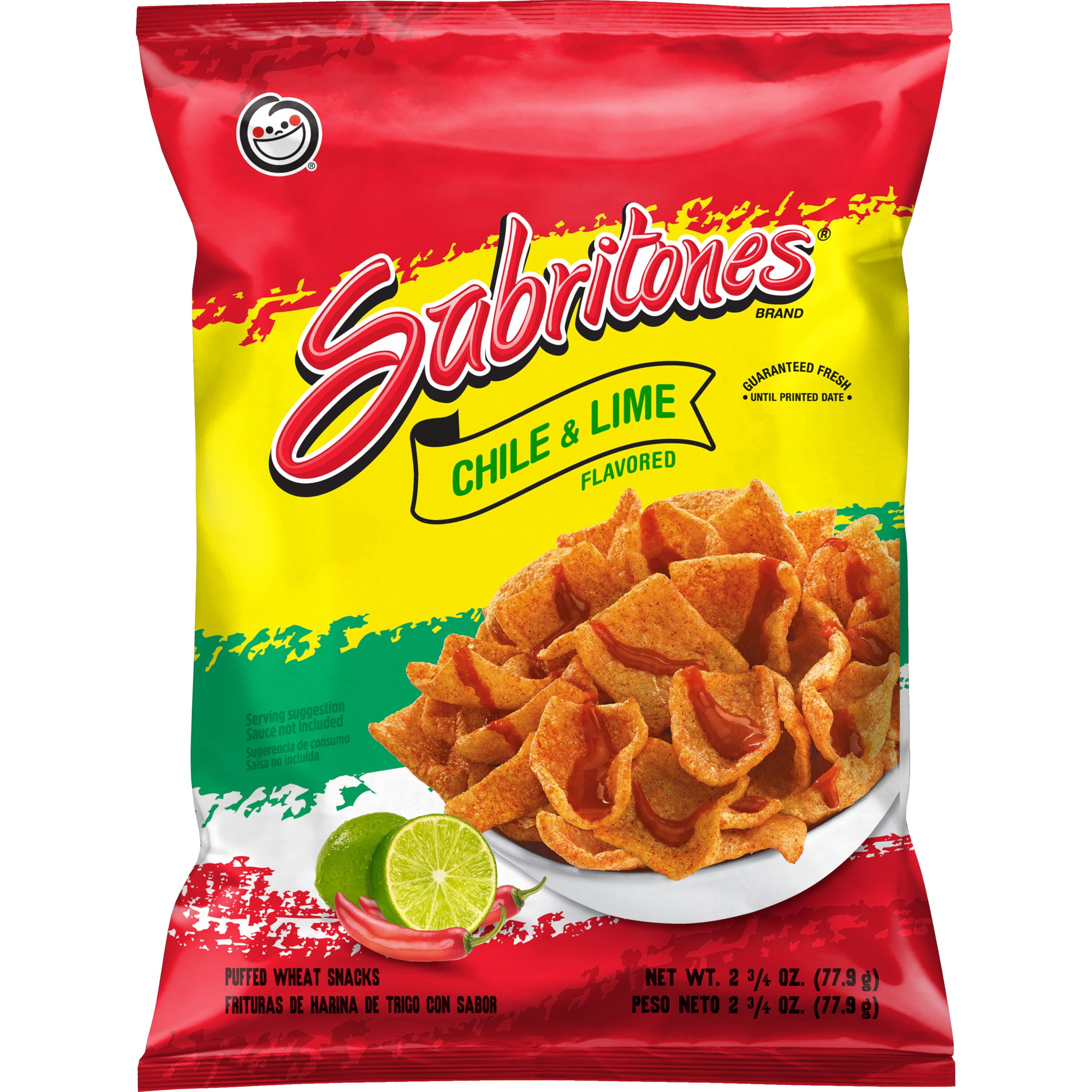 SABRITONES Chile & Lime Flavored Chips Puffed Wheat Snacks, 2.75 oz Bag ...
