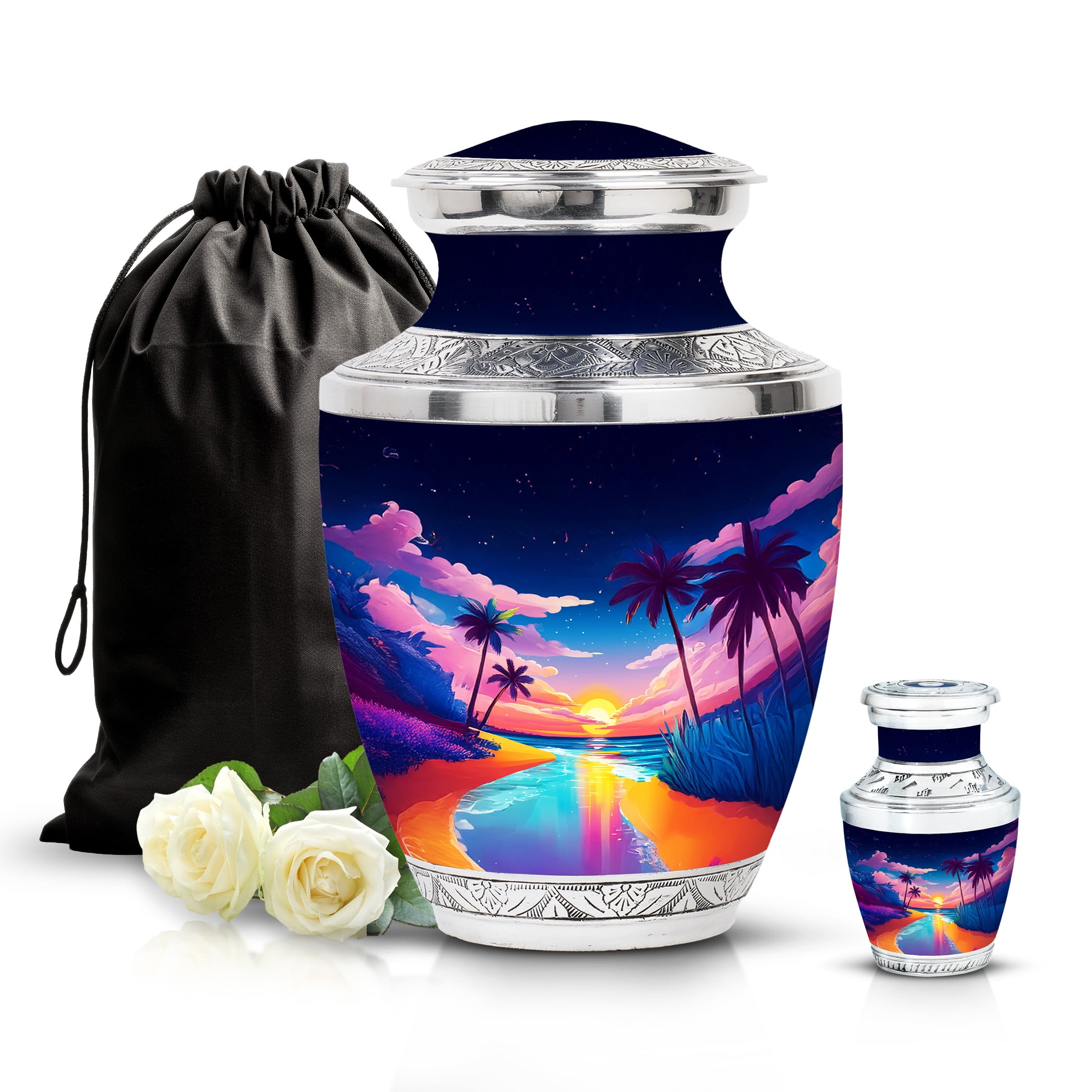 SABURIAL Beach Keepsakes Urn for Adult - Burial Ashes Urns - Combo 1 ...
