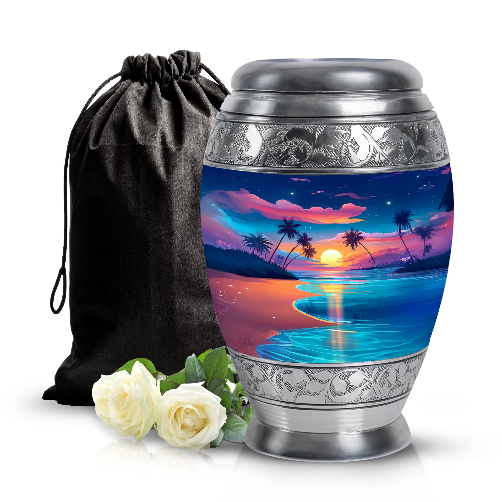 SABURIAL Beach Large Urns for Adult Husband Ash - Funeral Urns for ...